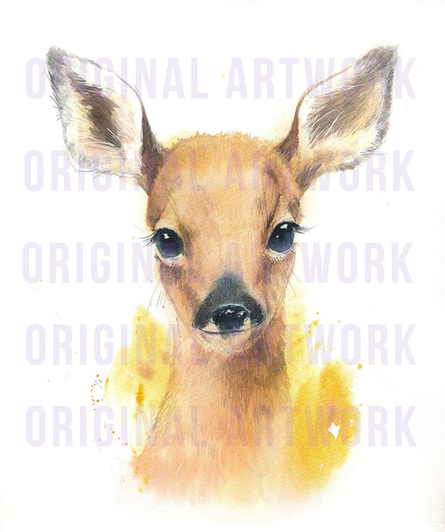 Baby Fawn Print | Woodland Animal Print | Nursery Decor | Woodland Ani ...