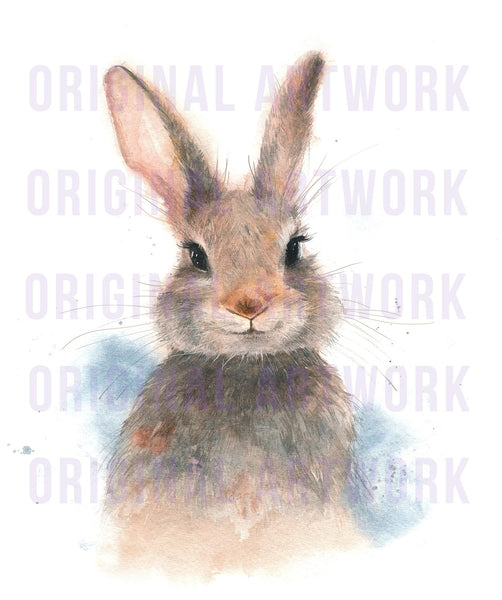 Baby Bunny Print, Rabbit Nursery Art, Nursery Animal Print, Cute Bunny ...